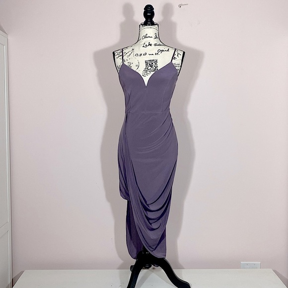 Socialite | Dresses | Socialite Draped Dress Purple S | Poshmark